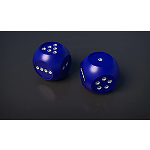 AKO DICE II - Aluminum D6 dice - Large Heavy Metal D6 Dice Set - Solid 16mm Dice with Extra Rounded Corner for a Better roll -Custom Metal dice Version 2 by AKO Dice (Blue)