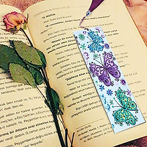 Bskifnn 2Pack Diamond Painting Bookmarks DIY Bookmarks with Tassel Great Gifts for Christmas, Thanksgiving, New Year, Birthday