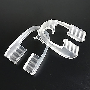 2Pcs Wave-Design Tooth Brace, Nighttime Protection for Teeth, Mouth Guard for Grinding Teeth, Eliminates Teeth Clenching, Comfortable Custom Mouth Guard for Stops Bruxism Transparent