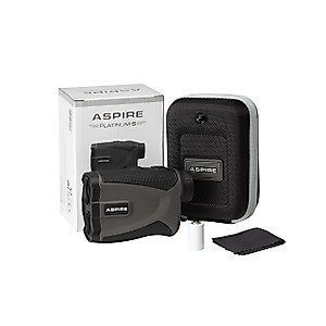Aspire Golf Platinum Laser Rangefinder with Slope, 6X Magnification, 1000 Yards, Pin Seek, Target Lock, Vibration Alert, Noise Filtration, IPX5 Water Resistance — Case and Battery Included