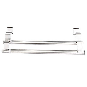 Hztyyier Towel Bar Stainless Steel Double Layers Telescopic Towel Holder Rack for Hanging on Cabinet and Drawers, Thickness Less Than 0.79 Inch