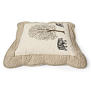 Donna Sharp Throw Pillow - Bear Creek Lodge Decorative Throw Pillow with Bear Pattern - Square