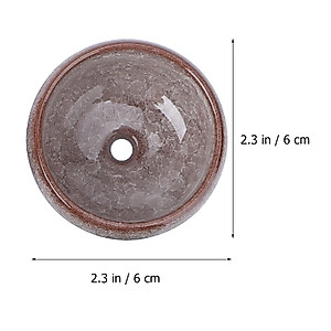 BESTonZON Home Decor 4Pcs Pots, 2.4 inch Porcelain Flower Pots, Round Ceramic Planters with Drainage Hole, Glazed Ceramic Bonsai Pots, Flower Container Pots Garden Decorative（Red） Vintage Decor