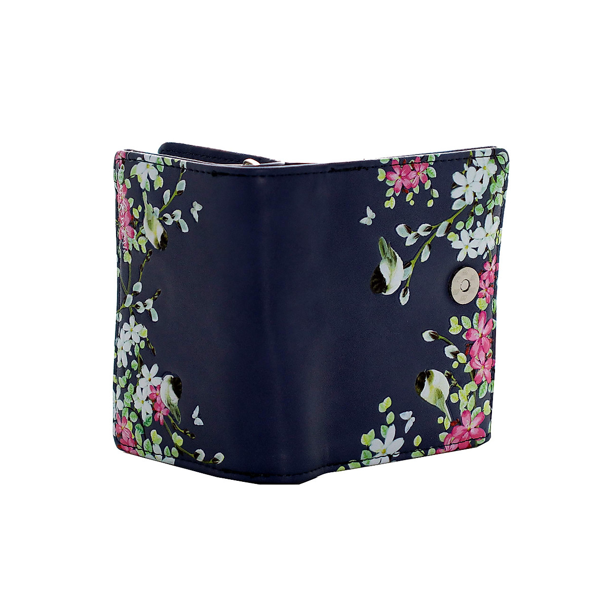 Shag Wear Chickadee Garden Small Zipper Women's Wallet (Sky Blue)