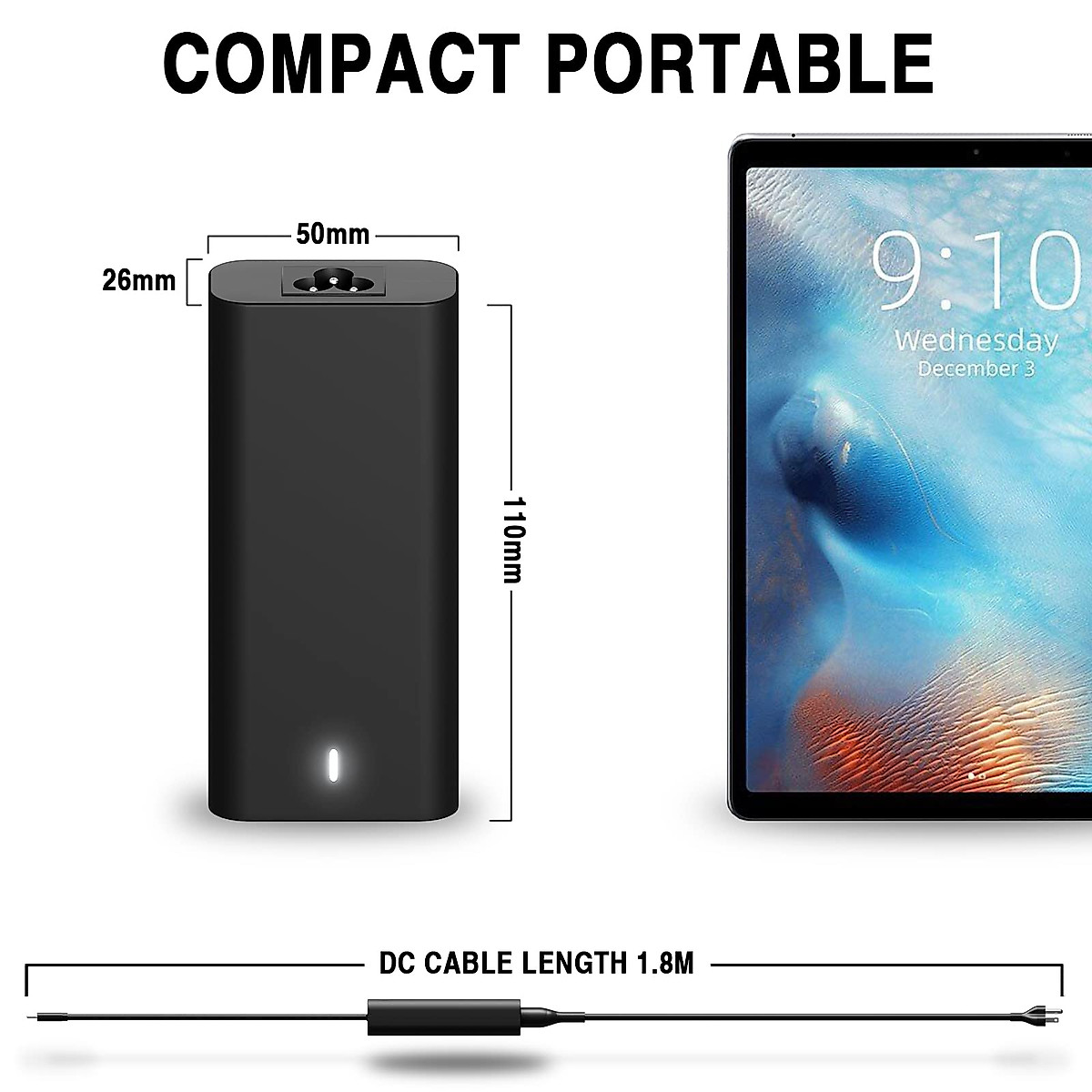 65W 45W USB C Charger Replacement for Dell Latitude 5520 5420 5320 7420 7410 7430 7320 5430 5290 Chromebook 3100 5190 2in1 XPS 13 9350 9380 9360 DA65NM190 LA65NM190 Type C AC Adapter Power Cord