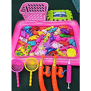Ruthy-cutie Magnetic Fishing Game Toy with Floating Pool, Ocean sea Animals, Water Table Plastic Floating Kids Toys 1234