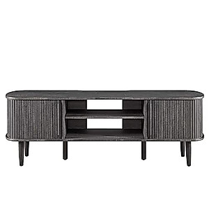 Modway Contour Mid-Century Modern 55" Media TV Stand in Charcoal, 15 x 54.5 x 18.5
