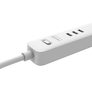 WYZE Surge Protector, 3 USB Ports, 3-Outlets, 15A Overload Protection, 4ft Power Cord, Work from Home, UL and FCC Certified, White