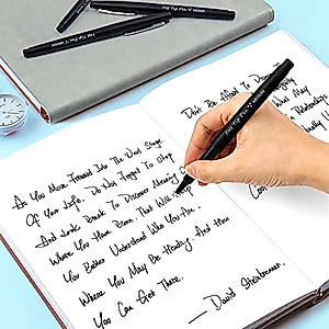 Lelix Felt Tip Pens, 15 Black Pens, 0.7mm Medium Point Felt Pens, Felt Tip Markers Pens for Journaling, Writing, Note Taking, Planner, Perfect for Art Office and School Supplies