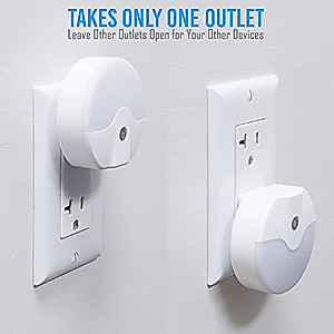 AULTRA Night Light LED Round Night Lights Plug Into Wall - Super Intelligent Dusk to Dawn Sensor Activated, Automated On & Off, Used for Kitchen, Bathroom, Home Improvement, Bedroom – 4 Pack