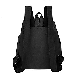 Eshow Canvas Backpack Purse for Women Canvas School Backpacks Small Casual Daypack for Men Women Anti-theft Work Daily Girls
