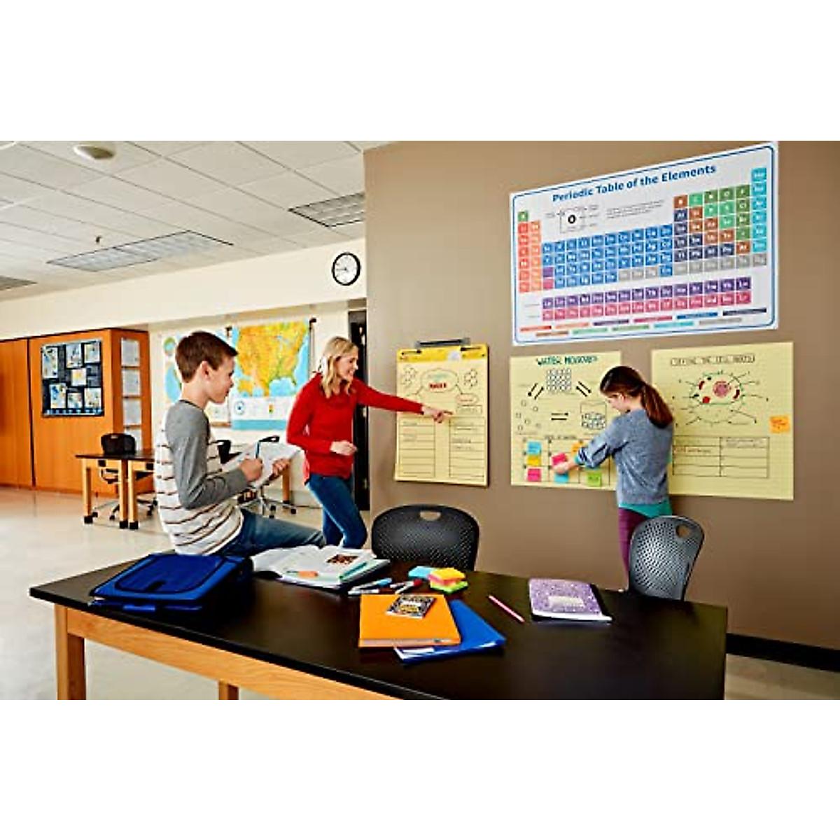 Post-it Super Sticky Easel Pad, 25 in x 30 in Sheets, Yellow Paper with Lines, 30 Sheets/Pad, 2 Pads/Pack, Great for Virtual Teachers and Students (561)