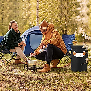 TEREFIX Propane Tank Cover with Stable Tabletop Feature, Fits 15lb / 4 Gallon Tank Cylinder, RV/Camper Propane Tank Cover with Storage Pocket & 2 Flip Flaps, Waterproof and UV-Resistant