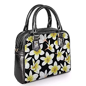FKELYI Yellow Sunflowers Tropical Design Leather Satchel Handbags for Women Girls Shoulder Crossbody Bag Travel Shopping Totes