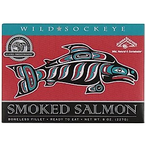 Alaska Smokehouse Smoked Sockeye Fillet in Gift Box, 8-Ounce Each (Pack of 2)