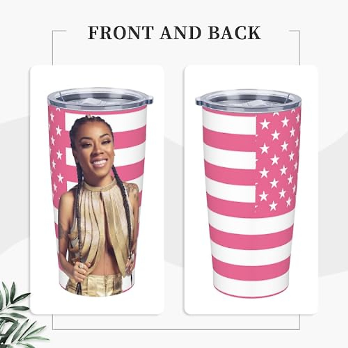 LAZHANG Keyshia Music Cole Stainless Steel Insulated Car Sippy Cup With Lid Travel Mug for Cold Hot 20 oz