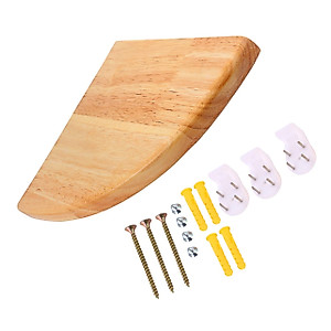 VOSAREA 2 Sets Wall Mounted Storage Shelves Decorative Shelving Hanging Storage Rack Floating Bookshelf Small Shelf Display Shelf Floating Wall Shelves Corner Bookshelf Wooden Corner Shelf