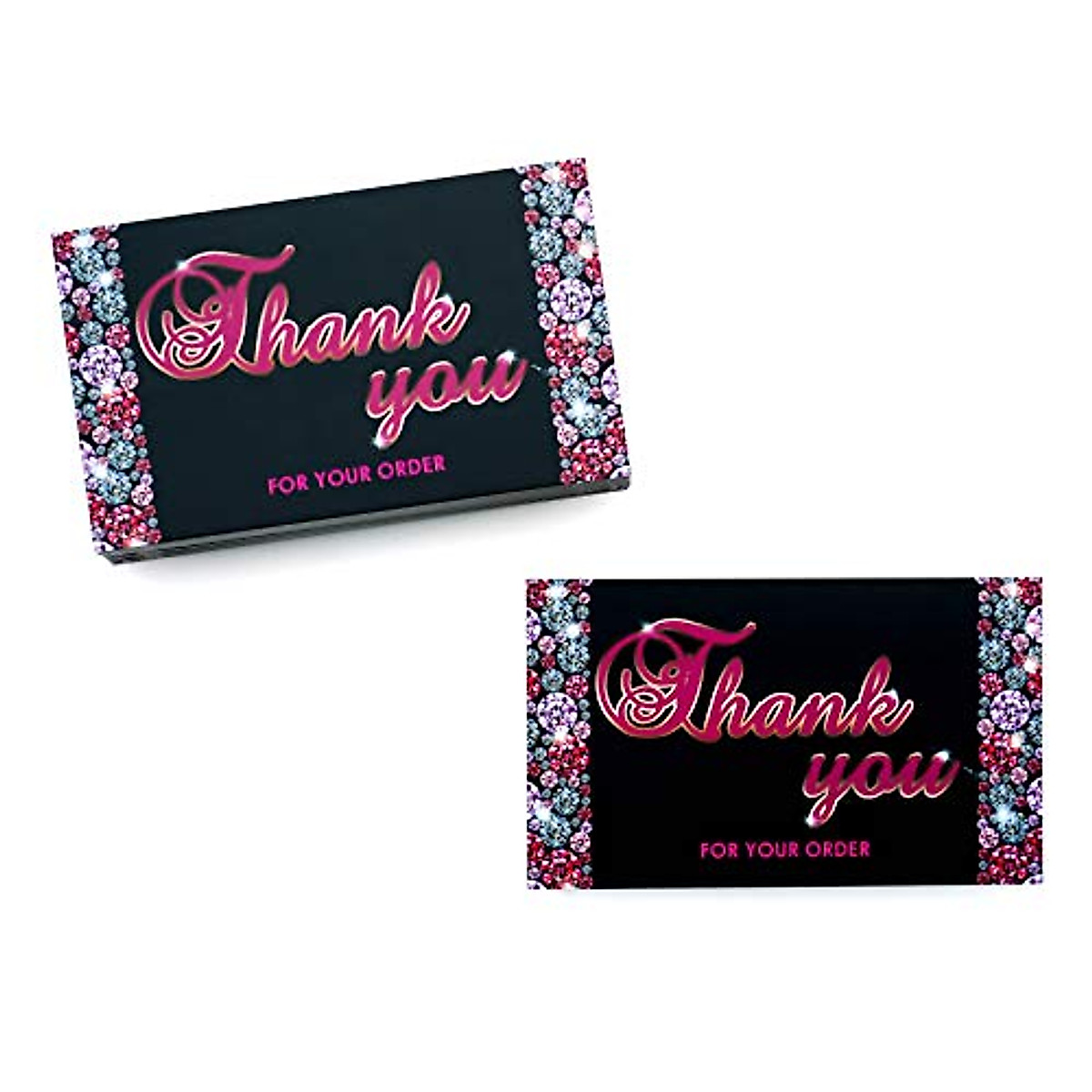 RXBC2011 Thank You for Your Purchase Cards Diamond, Package Insert for online Jewelry business Pack of 100