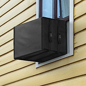 AFEION Window Air Conditioner Cover Outdoor, Outside Window AC Units Cover AC Unit Covers with Free Drawstring, 27.5W x 25D x 19H inches
