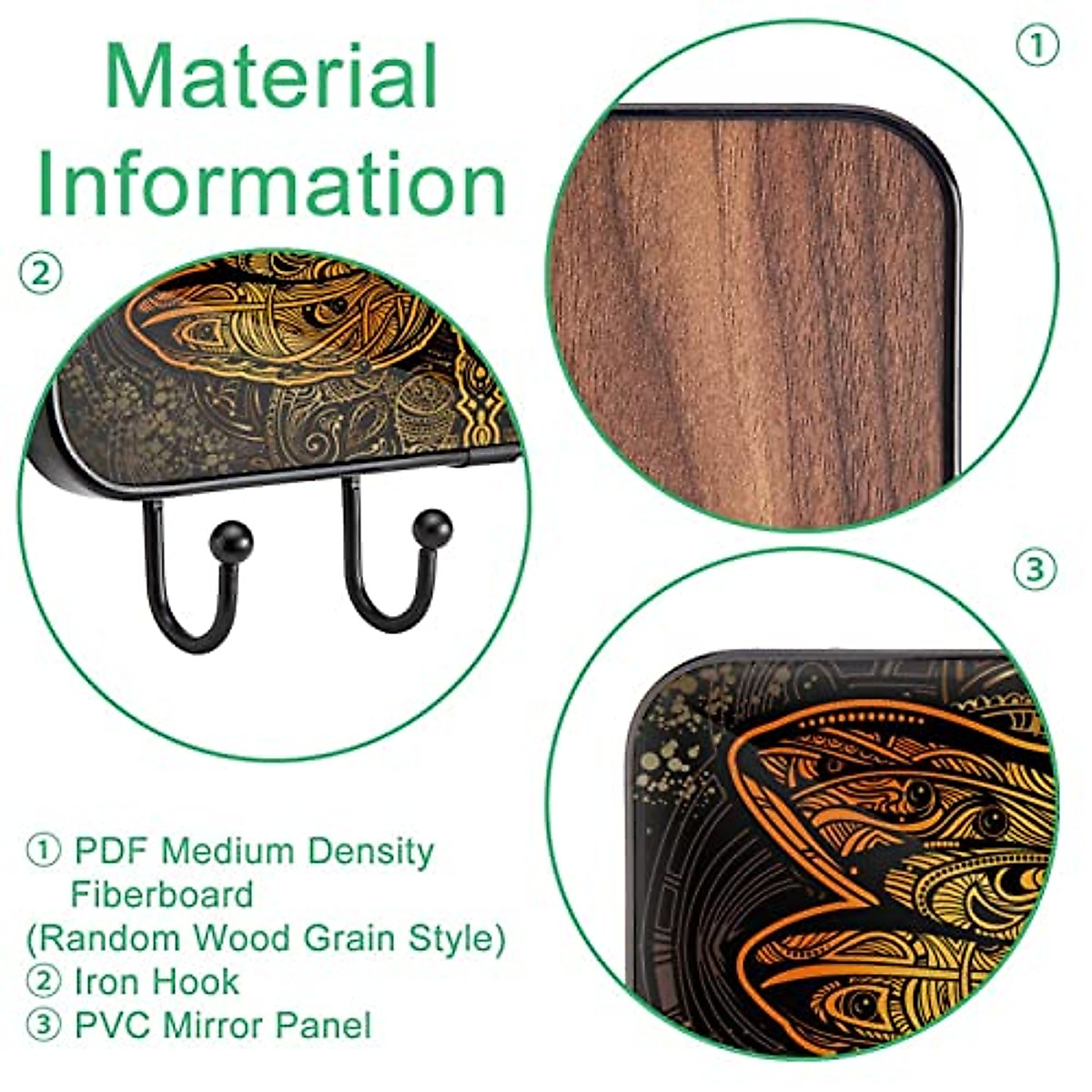 Vintage Retro Dragonfly Personalized Adhesive Hooks Towel Hooks Wall Hooks for Kitchen Bathroom