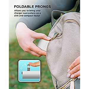 iHome USB C Charger: AC Pro 20W Multiport USB Charger (1 USB-C Port, 1 USB-A Port), Flat USB C Charger Block, Dual Port USB Plug Adapter & Phone Charging Block