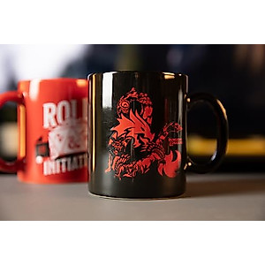 Konix Dungeons & Dragons Mug - Ceramic Mug - 320ml - Monsters - Black & Red