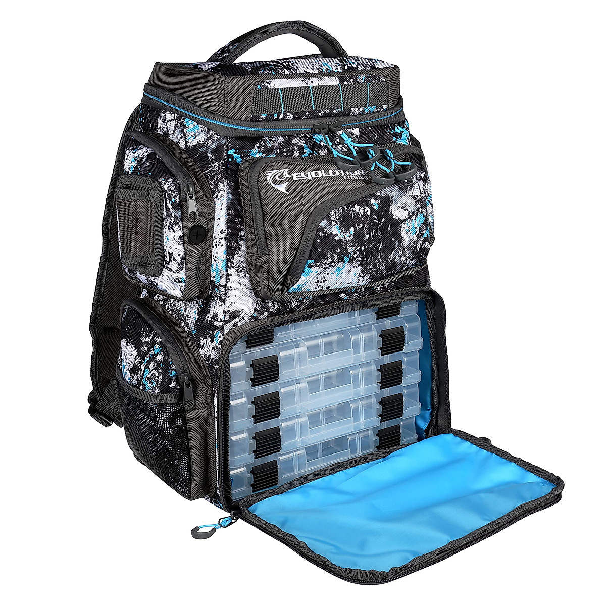 Evolution Outdoors 34010-EV: Largemouth 3600 Tackle Backpack - Quartz Blue