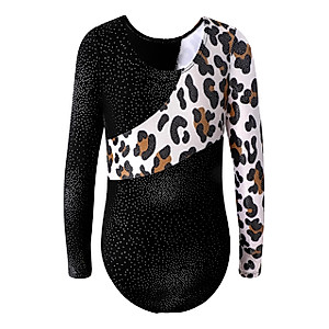 DAXIANG Gymnastics Leotards for Girls, Long Sleeve Leotard for Girls Gymnastics Outfit Black Shorts Dance Unitard Biketards