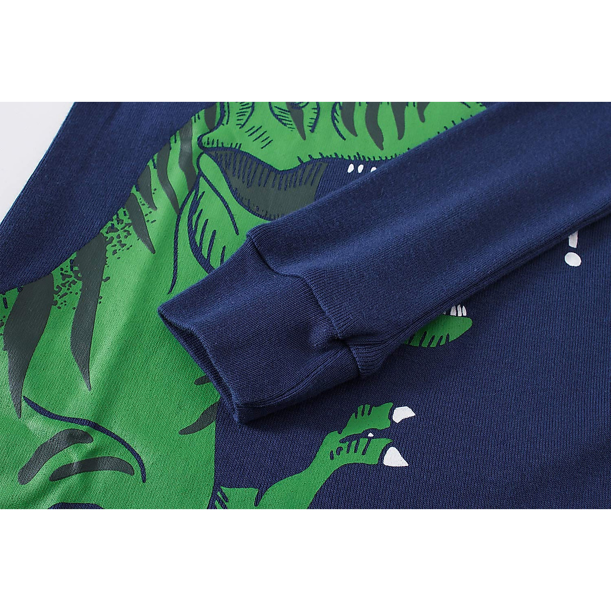 Dolphin&Fish Boys Pajamas 100% Cotton Kids Pjs Toddler Pjs Set Dinosaur Clothes Style-830 Size 6 Dark Blue