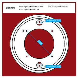 TROOPS BBQ 8-Inch Lazy Susan Turntable Steel Ball Bearing for Table, Kitchen Countertop, Pantry, Cabinet, Spices, Makeup, TV Stand, Rotating Swivel Base Plate, 700-lb Load Capacity, 11/32 Thick
