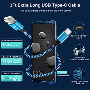 Android Charger, Fast Charger for Samsung Galaxy S22 A13 A23 5G A53 A04s A03s S21 S20,LG G8 G8X G7 G6 G5 V20 V30 V30S V40 V50 V60 ThinQ,LG K51 K92, Type C Charger Block C Charger Cable Fast Charging