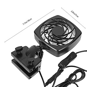 Ipetboom Fish Tank Cooling Fan Fish Tank Cooler Aquarium Fan Axolotl Aquarium Water Conditioner Aquarium Chiller Aquarium Cooler Fans for Home 40 Gallon Tank lid Plastic Small air Cooler