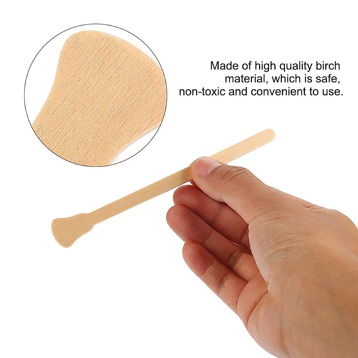 100pcs Disposable Wooden Waxing Spatulas Tongue Depressor Wax Applicator Sticks Facial Cream Spatulas Small Wood Craft Sticks for Waxing Body Hair Care