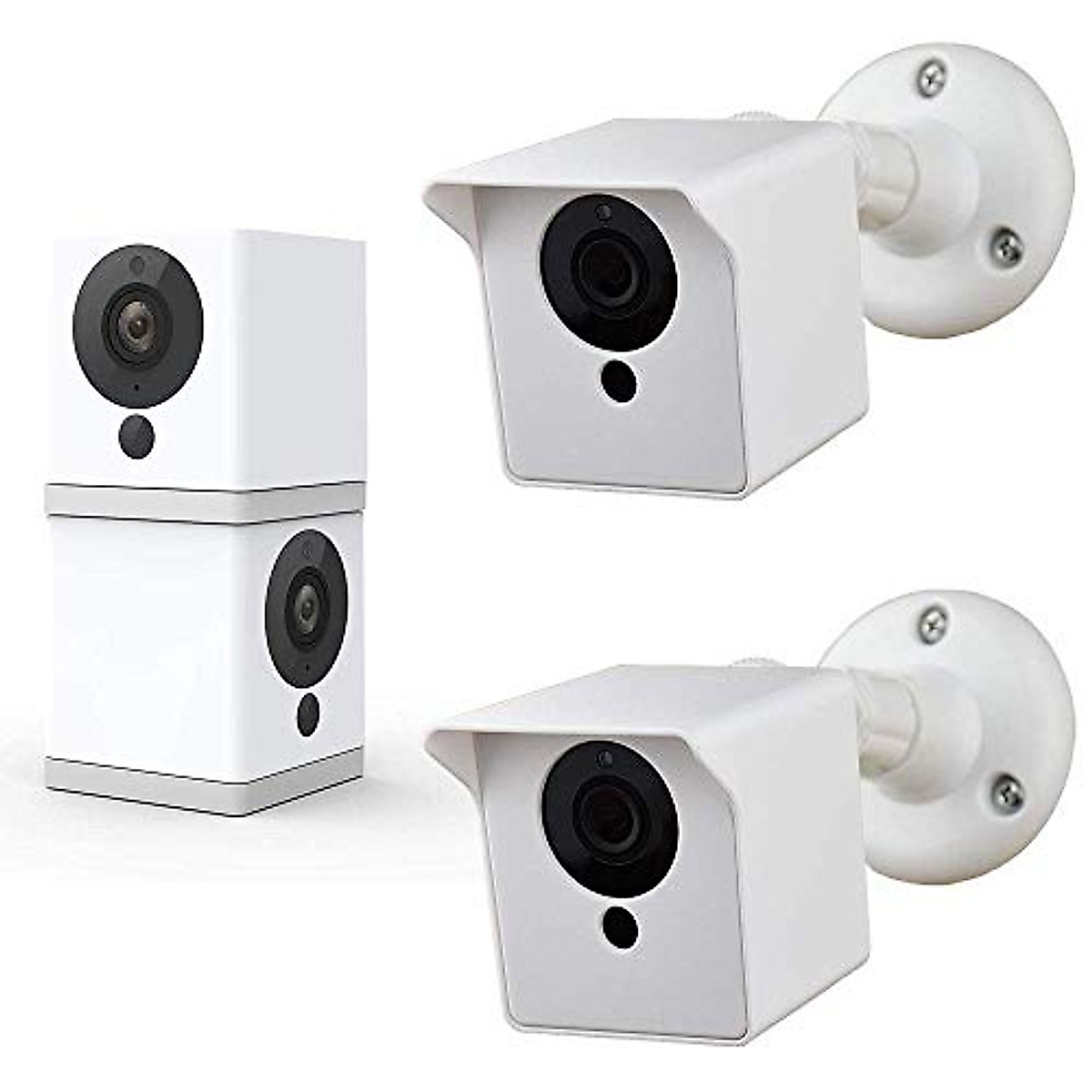 Wyze Camera Outdoor Mount for Wyze Cam V2,Wyze Mount with Weather Proof for Wyze Cam Outdoor or Indoor Use[Wyze Camera Not Included] - White,2Pack