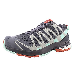 Salomon XA PRO 3D v8 Trail Running Shoes for Women, Ebony/Yucca/Mecca Orange, 9