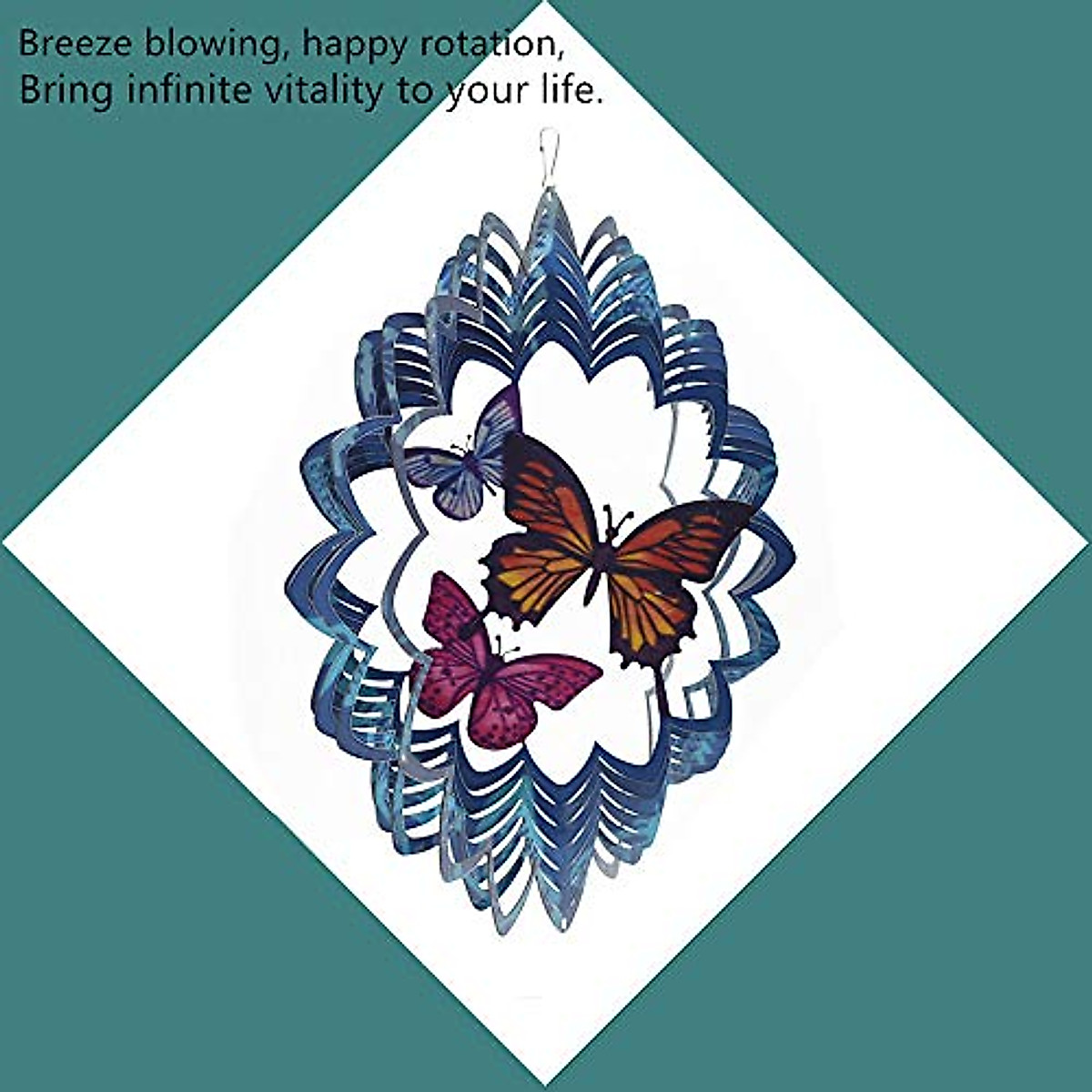 Stainless Steel Butterfly Wind Spinner-Kinetic Metal 3D Indoor Outdoor Garden Decoration Crafts Ornaments Gifts.
