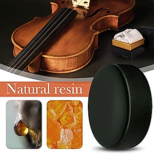Viotti Dark Olive Rosin for Violin, Viola & Cello: Super-Smooth Rosin Engineered with Advanced Technology for Superior Grip with Low Dust, Shipped in Padded Protective Case to Prevent Cracking