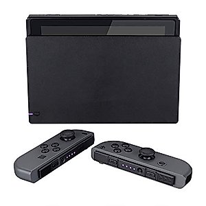 eXtremeRate Firefly LED Tuning Kit for Nintendo Switch Joycons Dock NS Joycon SL SR Buttons Ribbon Flex Cable Indicate Power LED - Violet (Joycons Dock NOT Included)