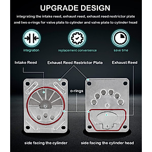 ZAC0032 Compressor Valve Plate Assembly Kit Fit for Craftsman, Dewalt, Porter Cable, DeVilbiss, Black & Decker Oil-less Air Compressors Valve Plate Replacement DAC-280 AC0032 889119 Valve Plate