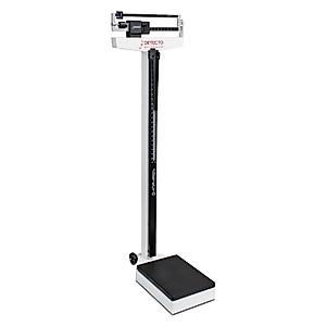 DETECTO 2391 Mechanical Weigh Beam Physician's Scale with Height Rod, Kilograms Only 200 kg x 100 g