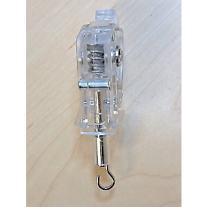 Heavy Duty Hex Hole Wand Tilter for 2" Horizontal Blinds (Clear-Metal Shaft, Pack of 1)