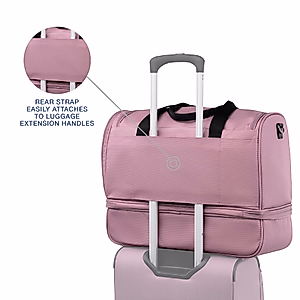 Travelpro Maxlite 5 Softside Carry-on Weekender with Drop-Bottom Compartment, Lightweight Overnight Travel Duffel Bag, Men and Women, Orchid Pink Purple, 19-Inch