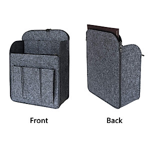 APSOONSELL Large Backpack Organizer Insert Felt Bag Organizer with Zipper Backpack Shaper Foldable Tote Organizer for Rucksack Shoulder Bag, Gray, XS