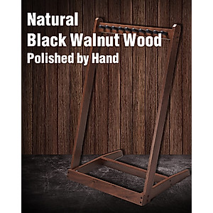 Musbeat Guitar Stand for Multiple Guitars, Hardwood Multi Guitar Stand (3 Acoustic Guitar, 5 Electric or Bass), 5 Guitar Stand Rack for Men, Wooden Floor Guitar Rack Stand Display for Studio, Home