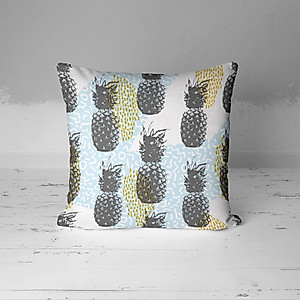 iiRov Summer Design Ink-Fuzed Decorative Throw Pillow - Retro Summer Pineapple v5
