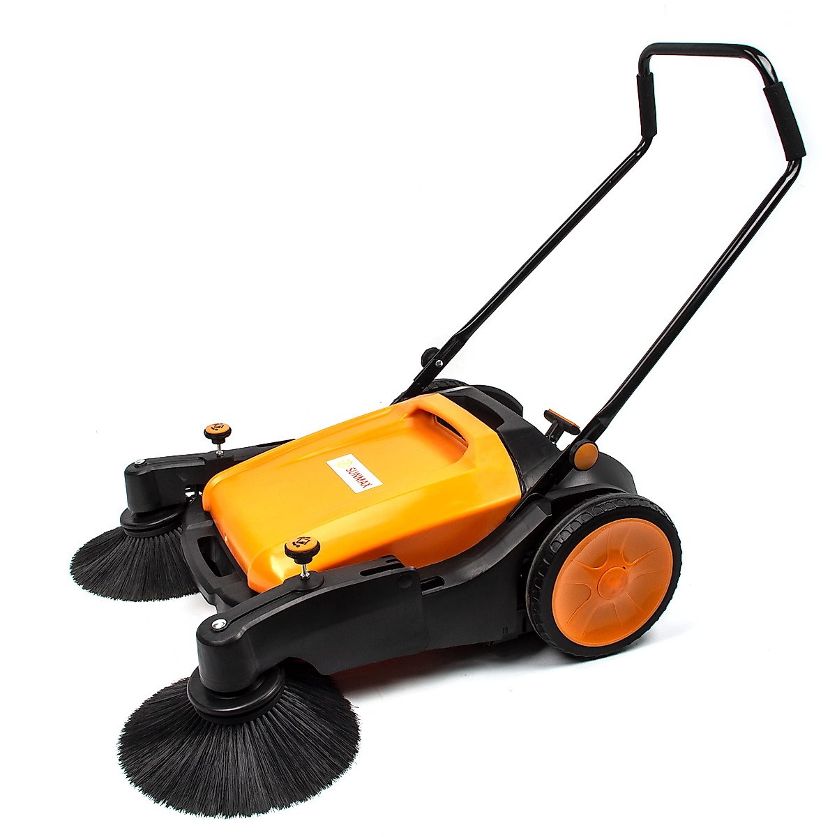 SUNMAX RT980 Industrial Floor Sweeper with Triple Brooms, 38" Outdoor and Indoor Sweeper, 38,000 Square feet per Hour, 12 gal Waste Container