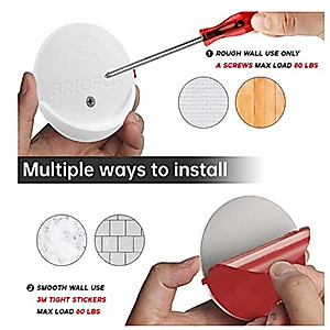 Adhesive Shower Curtain Rod Holder, 2 Pack, White No Drilling Tension Rod Mount brackets Shower Rod Mount Retainer Wall Mount Holder for Curtain Rod for Bathroom Wall