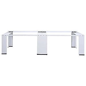 Tidyard Double Washing and Drying Machine Pedestal Non Slip Steel Dryer Stand White 54.5 x 27.2 x 12.8 Inches (W x D x H)