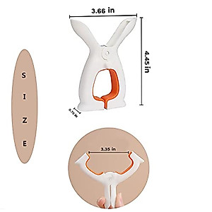 Plastic Clothespin, Laundry Clip, Beach Towel Clips, Rabbit Shape Quilt Fixed Clip to Keep Your Towel, Clothes, Quilts, Blanketsfrom Blowing Away (Blue + Orange 4 pc)