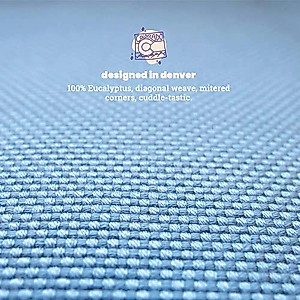 Sheets & Giggles 100% Eucalyptus Heavy Throw Blanket for Couch, Sofa, or Bed. All-Season, Cozy and Soft, Cool to The Touch, Oversized at 72" X 50", and Responsibly Made. Bluebonnet